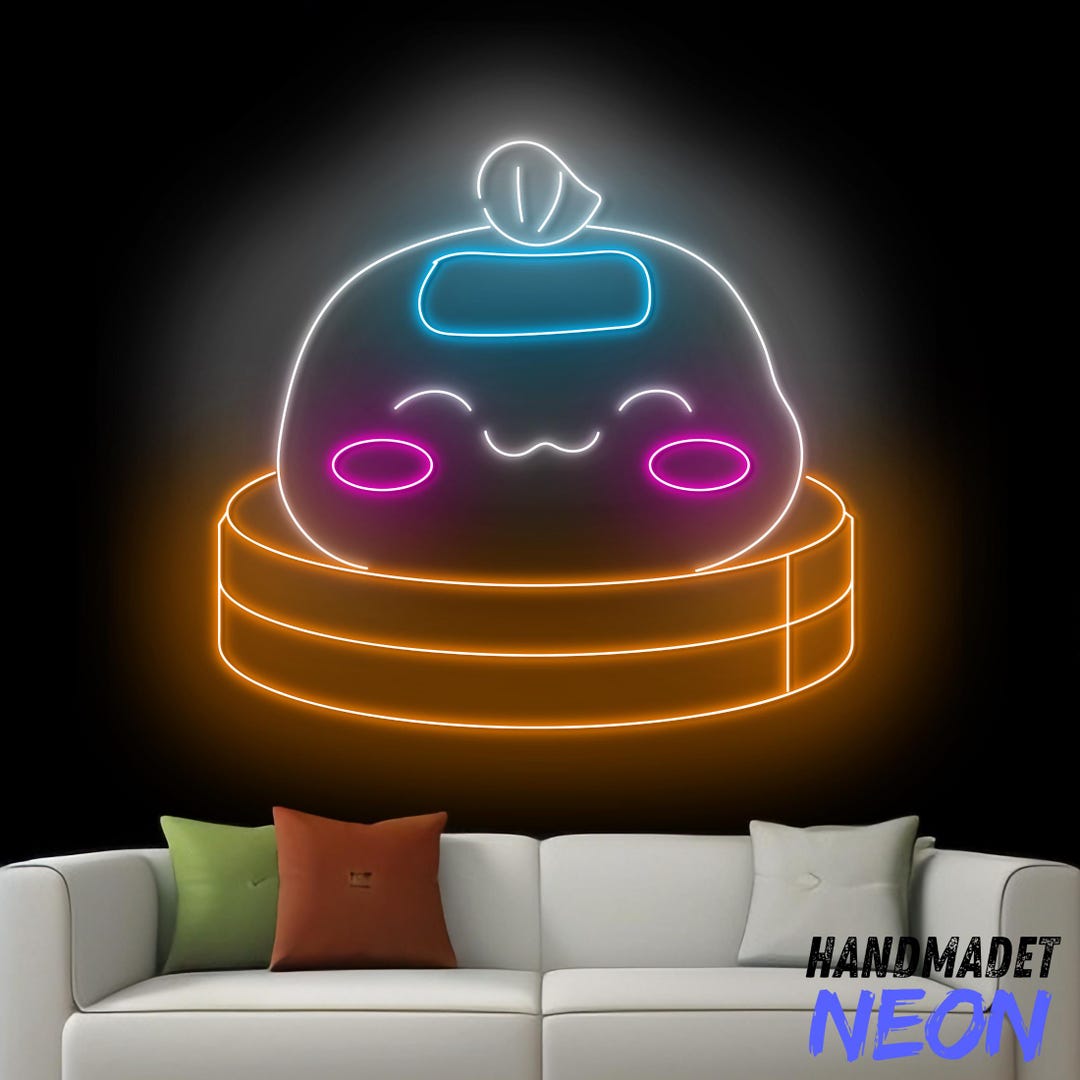 Dumpling Neon Sign, Cute Dim Sum Led Sign, Dim Sum Led Light, Chinese ...