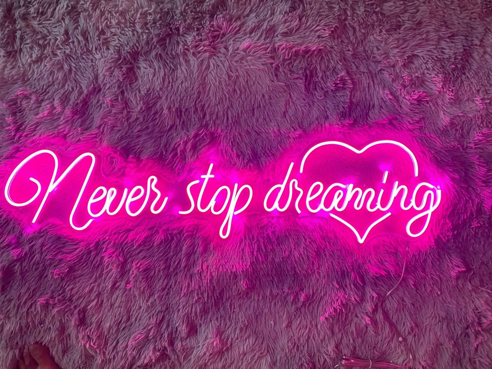 Never Stop Dreaming Led Sign, Never Stop Dreaming Neon Sign, Wall Decor ...
