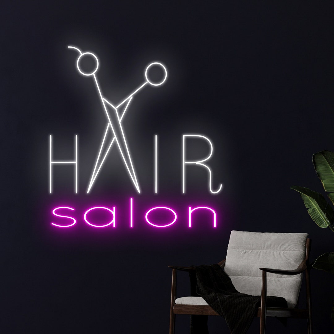 Hair Salon Led Sign, Barber Neon Sign, Hair Studio Led Light, Hair ...