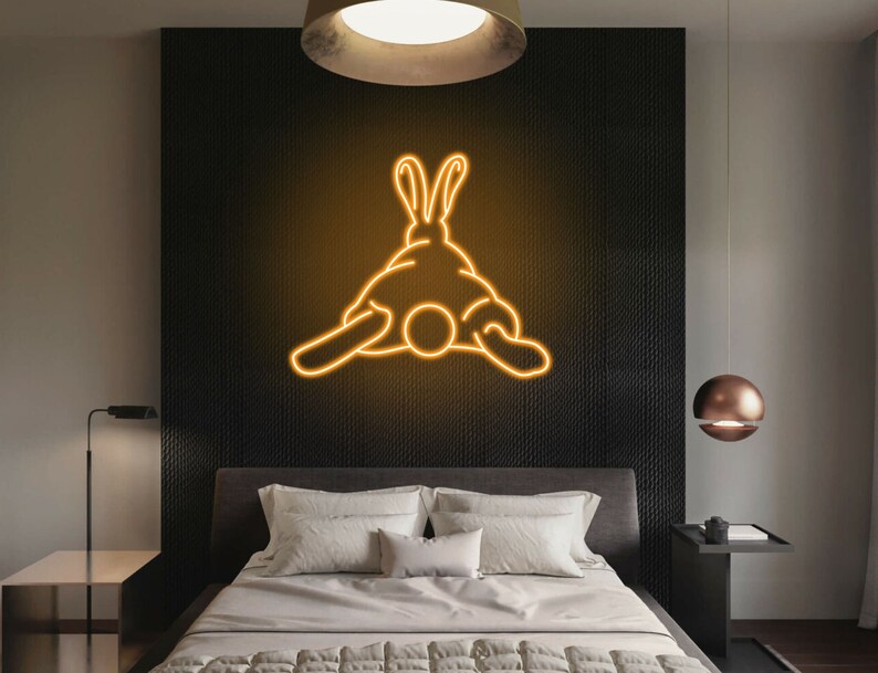 Rabbit Butt LED Neon Sign, Cute Bunny Neon Sign, Bunny Neon Led Light ...