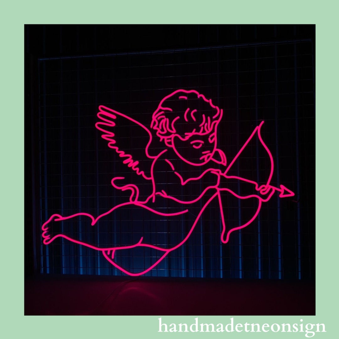 Cupid Neon Sign, Cupid Led Sign, Cupid Angel Led Light, Cupid Shooting ...