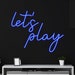 Custom Let's Play Neon Sign, Custom Quote Name LED Light, Nursery Room ...