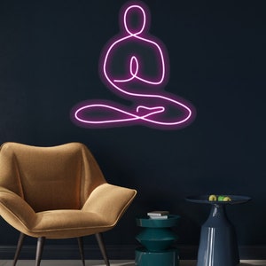 Buddha Neon Sign Yoga Led Decor Buddhist God Led Light Sign - Etsy