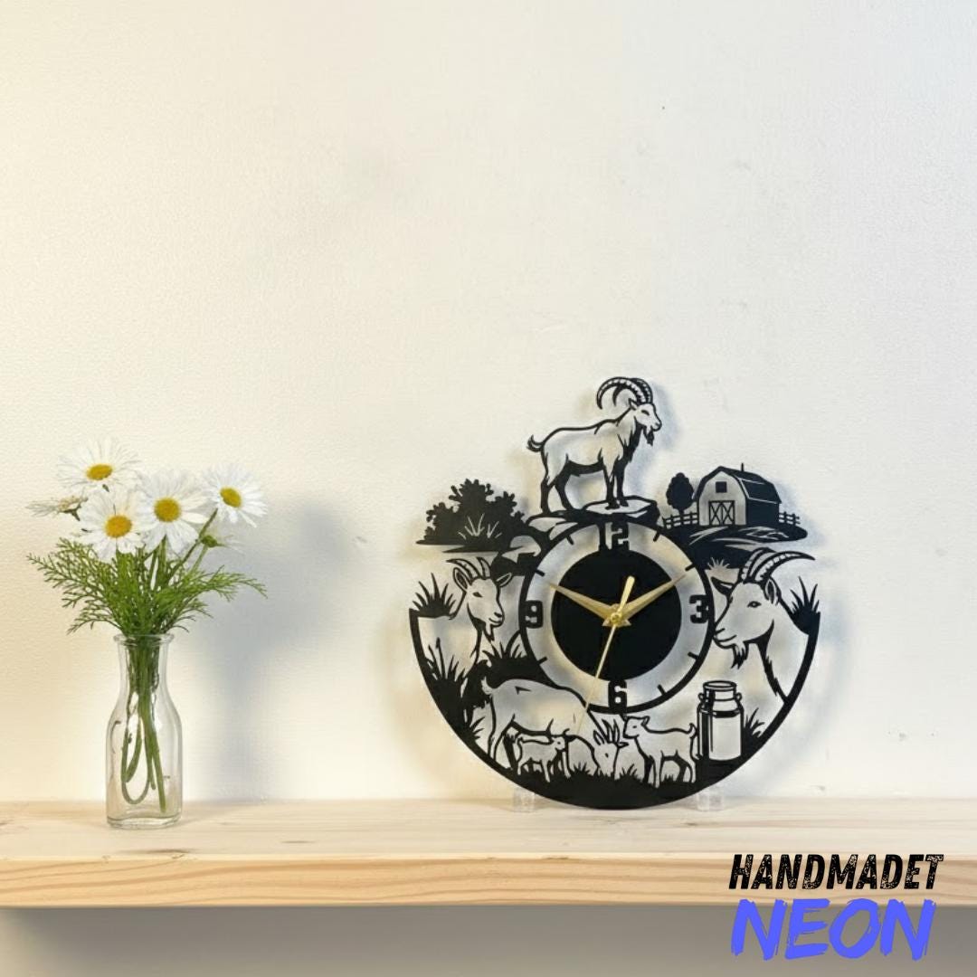 Personalized Goat Metal Wall Clock, Custom Goat Farm Wall Clock, Gift ...