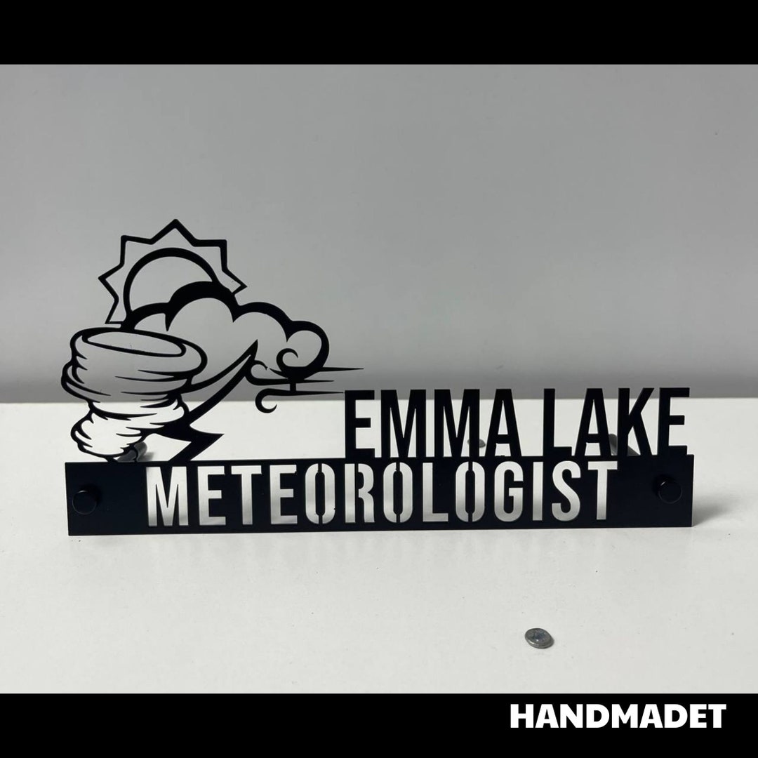 Custom Meteorologist Desk Name Plate, Meteorologist Metal Nameplate for ...