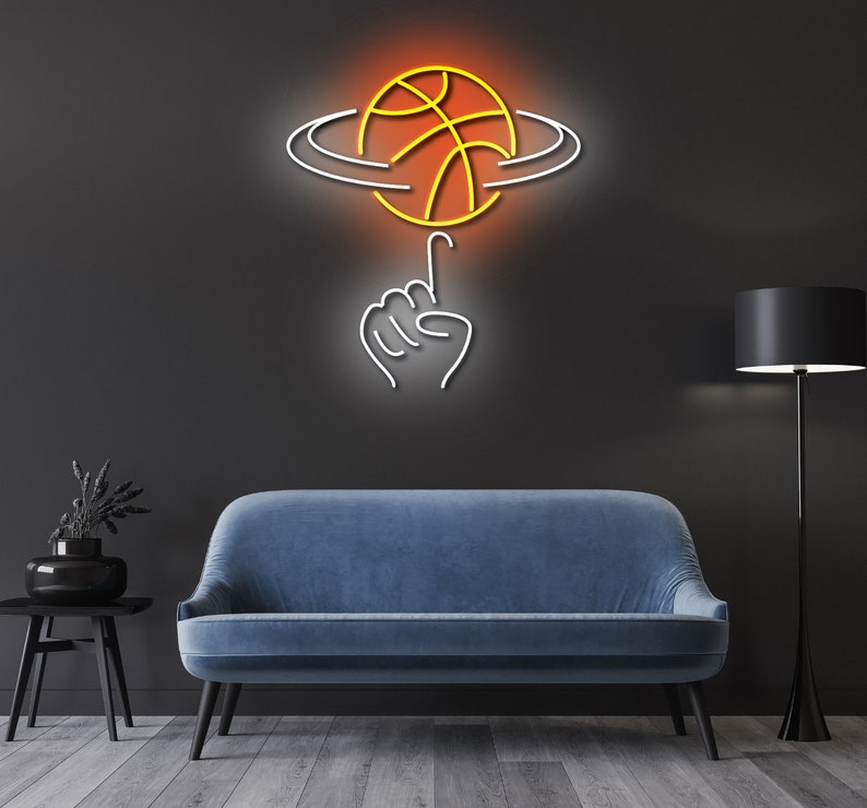 Basketball Led Sign Basketball Neon Sign Wall Decor Neon - Etsy