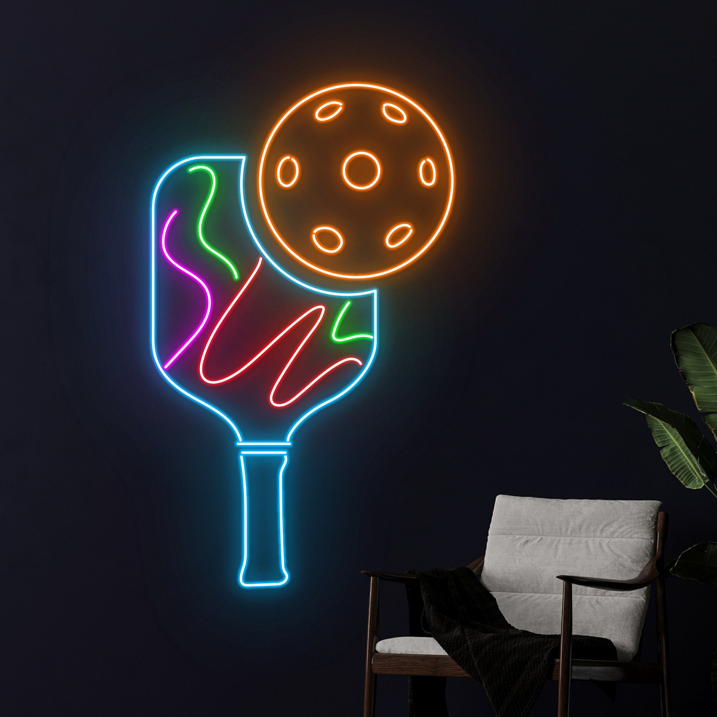 Pickle Ball Led Sign, Pickleball Neon Sign, Pickle Ball Player Neon ...