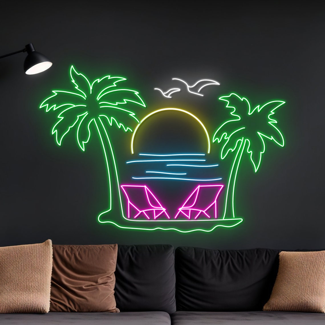 Custom Summer Chill Neon Sign, Summer Time Led Sign, Summer Vacation ...