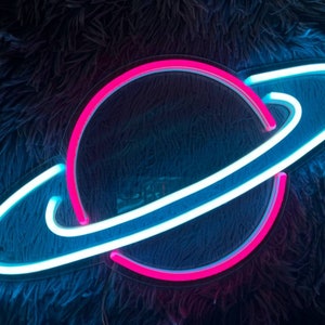 New Planet Neon Sign, Planet Led Sign, Logo Neon Sign, Wall Decor ...