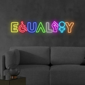 Equality Neon Sign ,LGBT Neon Sign, Pride Led Sign, Wall Decor, LGBT ...
