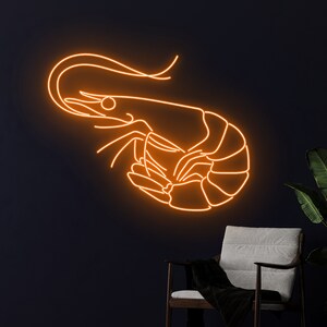 Shrimp Neon Sign, Sea Food Led Sign, Lobster Led Light, Crawfish Neon ...