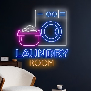 Laundry Led Sign, Wardrobe Hanger Neon Sign, Laundry Led Light ...