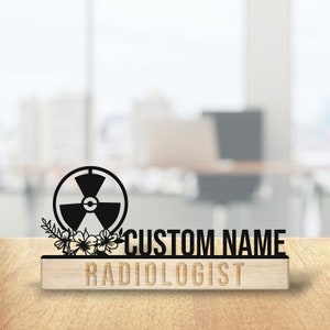 Custom Radiologist Metal Desk Name Plate, Doctor Metal Job Name Plate ...