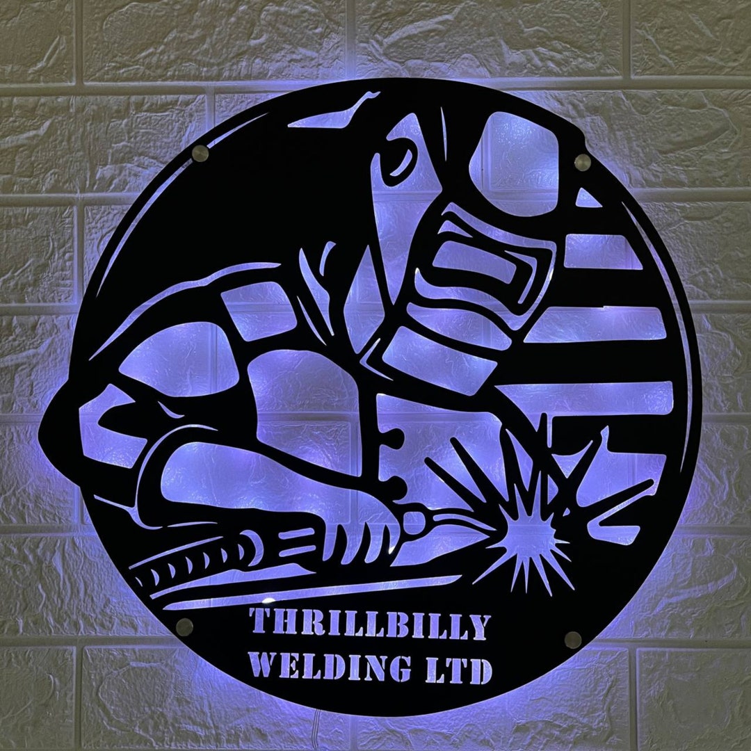 Custom Welding Metal Wall Art LED Light - Personalized Welder Sign Home ...