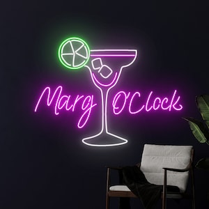 Margarita Neon Sign, Margarita Led Light, Cocktail Neon Light, Wine Led ...