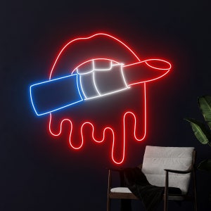 Lipstick Makeup Artist Neon Sign, Cosmetics Neon Light, Beauty Product ...