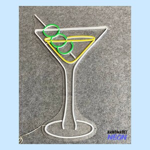 Martini Cocktails Neon Sign, Martini Glass Led Sign, Cocktail Martini ...