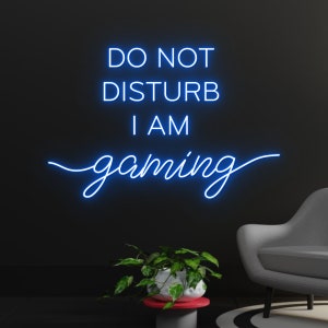 Custom Do Not Disturb I Am Gaming Neon Sign, Custom Gamer Name LED ...