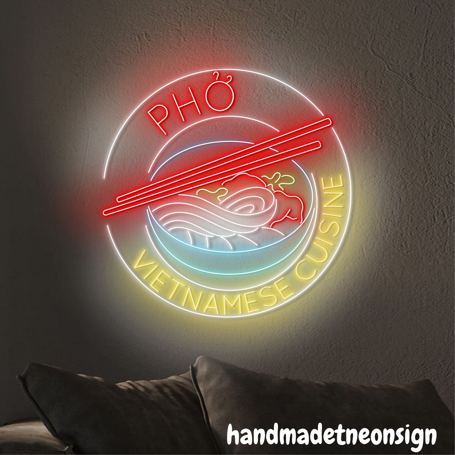 Pho Neon Sign, Vietnamese Cuisine Led Sign, Pho Bowl Neon Light, Pho ...