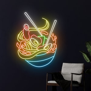 Ramen Neon Sign, Japanese Ramen Noodles Led Sign, Ramen Noodle Bowl Led ...