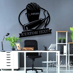 Personalized Barber Shop Metal Sign, Personalized Barber Shop Metal ...