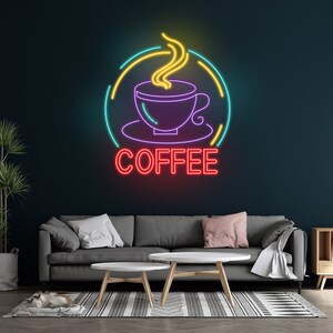 Coffee Open Led Sign, Coffee Led Sign, Wall Decor, Bar Neon Sign ...