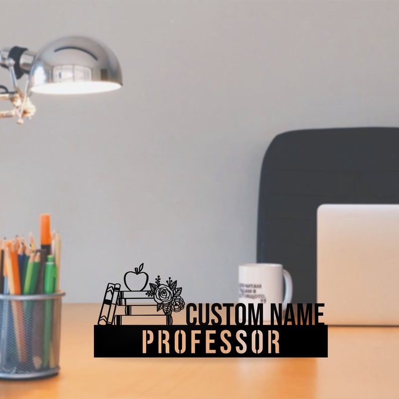 Custom Professor Metal Desk Name Plate, Professor Metal Job Name Plate ...