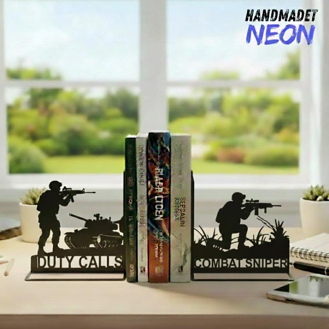 Personalized Military Metal Bookends, Custom Soldier Book Stopper With ...