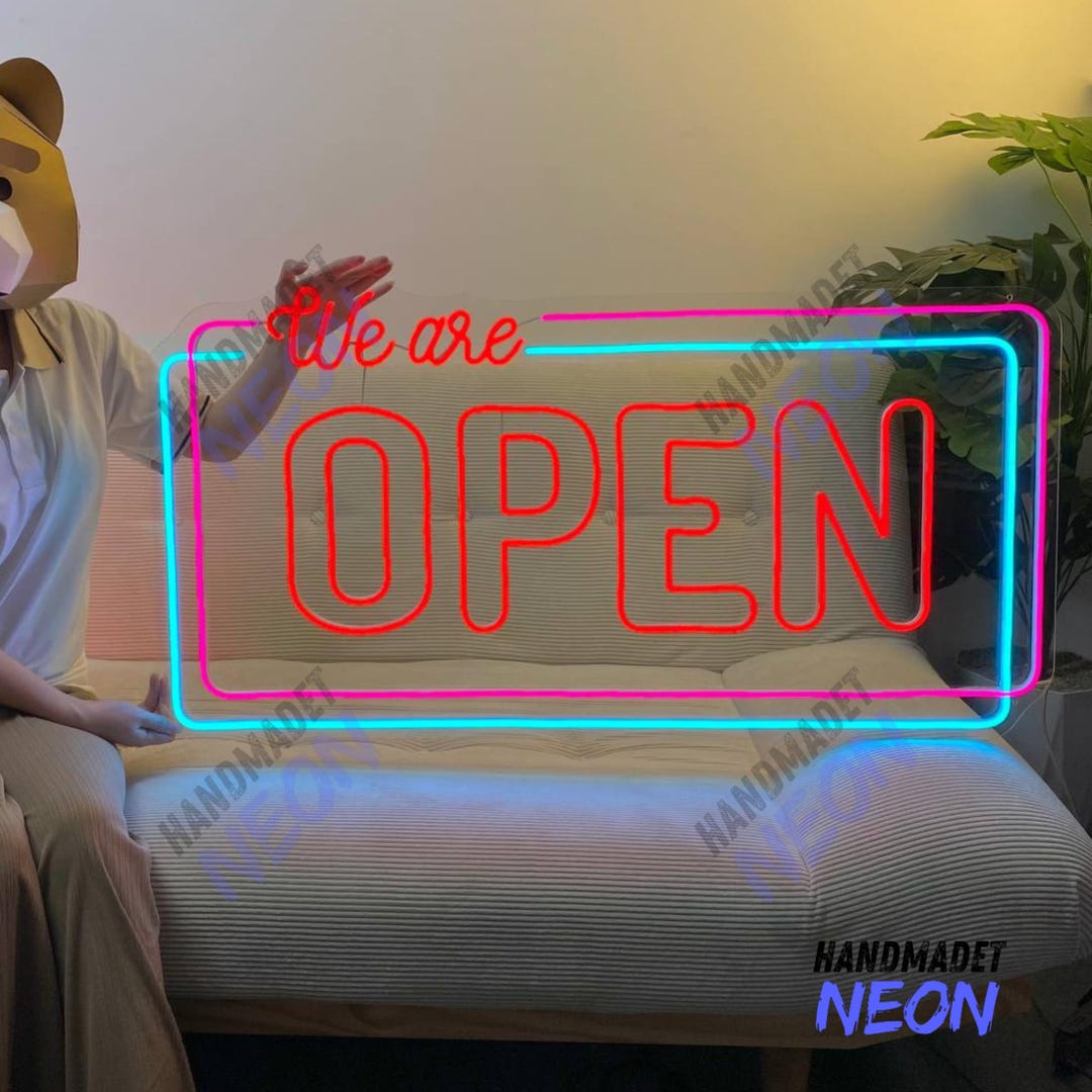 We Are Open Led Sign, We Are Open Neon Sign, Open Led Light, Custom ...