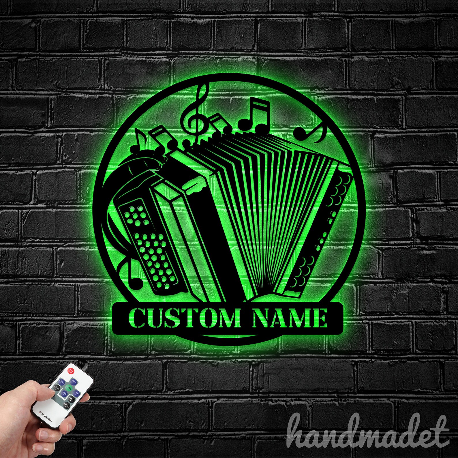 Personalized Accordion Metal Wall Sign, Musical Instrument Metal Wall ...