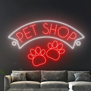 Pet Shop Neon Sign, Pet Shop Open Led Sign, Custom Neon Sign, Pet Store ...