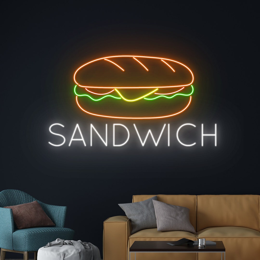 Sandwich Neon Sign, Sandwich Led Sign, Sandwich Led Light, Sandwich ...