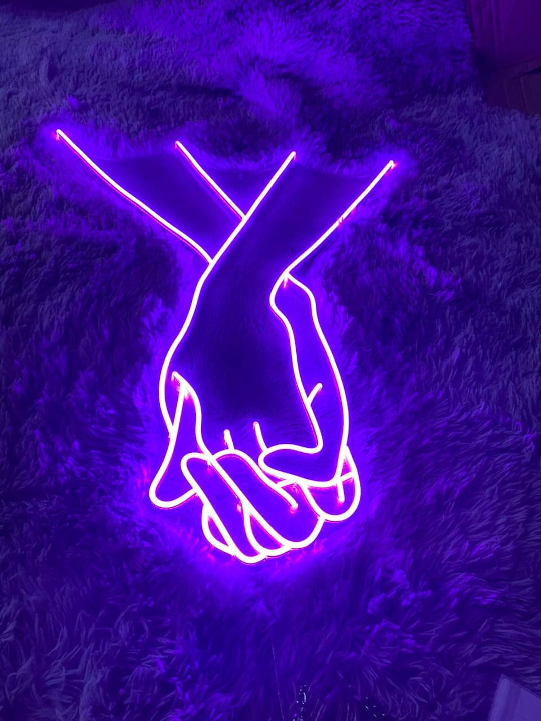 Holding Hands Neon Sign, Holding Hands Led Sign, Touching Hands Led ...