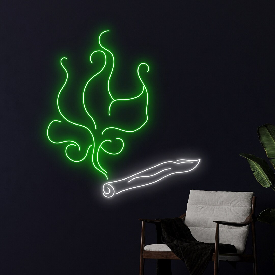 Weed Led Sign, Weed Leaf Led Light, Weed Leaves Neon Sign, Smoke Neon ...