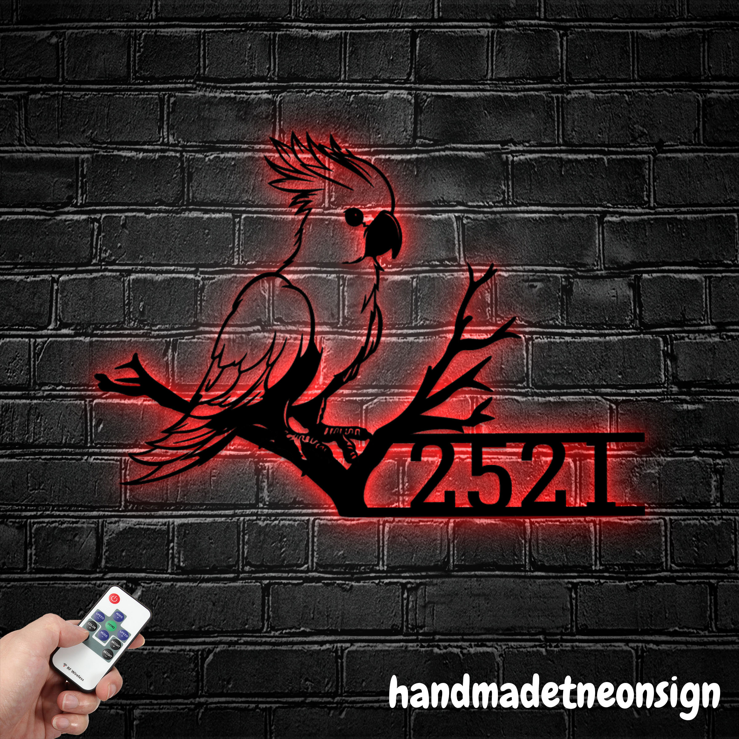 Personalized Cockatoo House Number, Cockatoo Home Number Metal Wall ...