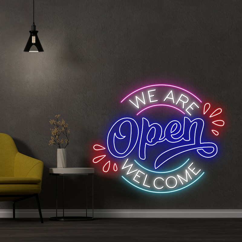 Lighted Open Sign - Etsy