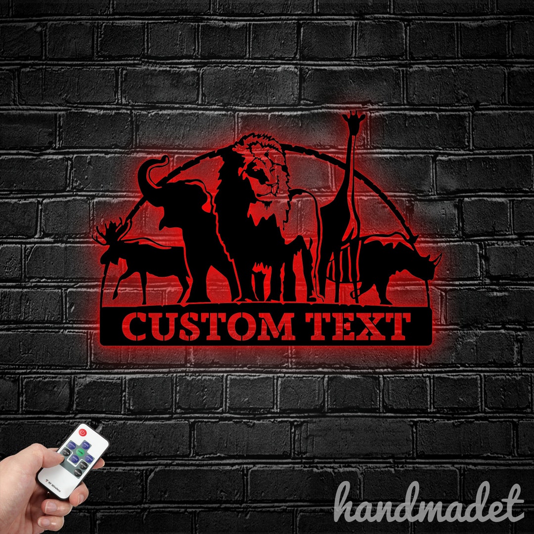 Custom Zoo Crew Metal Wall Art LED Light, Zoo Crew Metal Sign, Zoo Crew ...