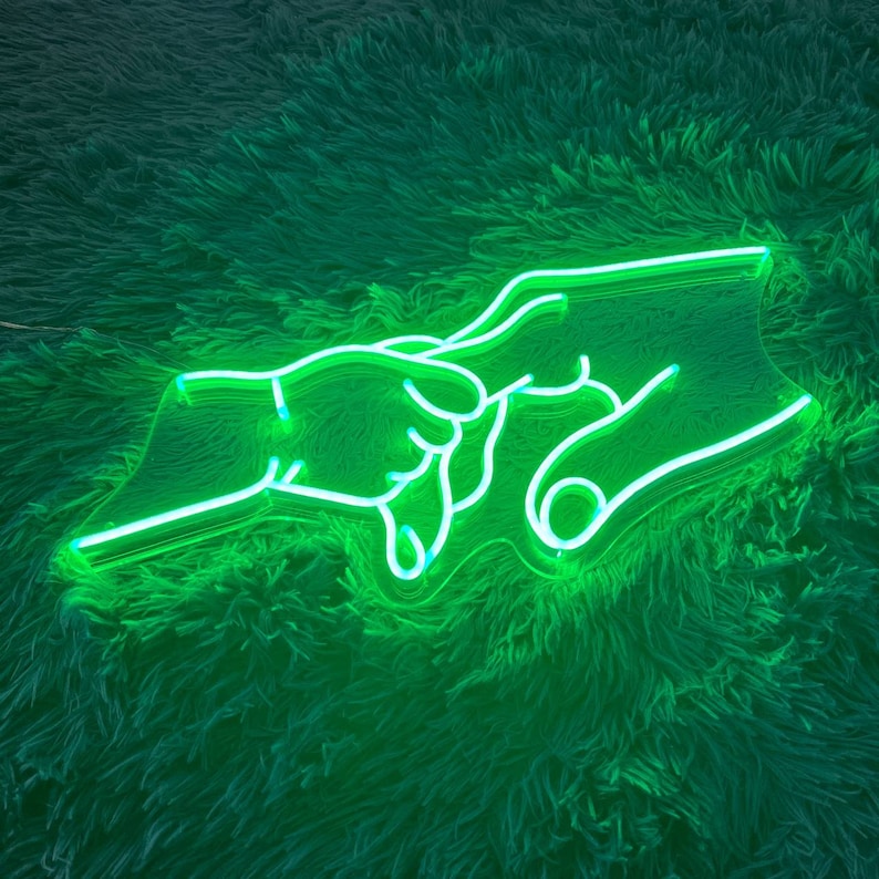 Holding Hands Neon Sign Holding Hands Led Sign Touching - Etsy
