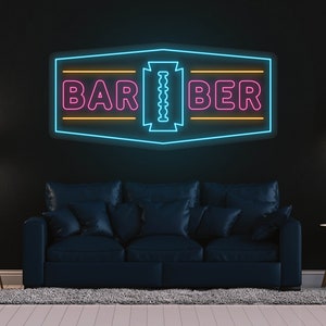 Barber Shop Led Sign, Barber Shop Neon Sign, Wall Decor, Decor Led ...
