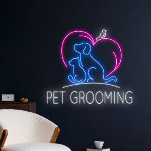 Pet Grooming Neon Light, Dog Cat Led Light, Pet Store Led Sign, Pet ...