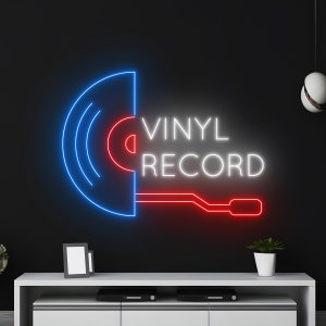 Vinyl Record Led Sign, Record Neon Light, Disc Player Neon Sign, Record ...