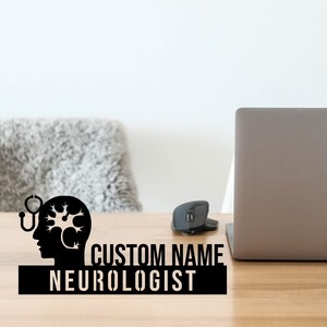 Custom Neurologist Desk Name Plate, Neurologist Metal Nameplate for ...