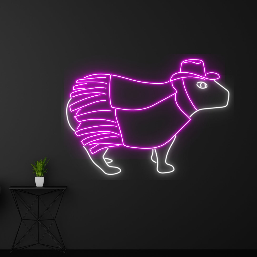 Cowboy Capybara Neon Sign Capybara Cowboy Led Sign Cowboy - Etsy