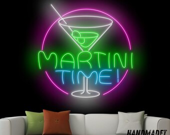 Extra Dirty Neon Sign, Martini Led Sign, Martini Cocktails Led Light ...