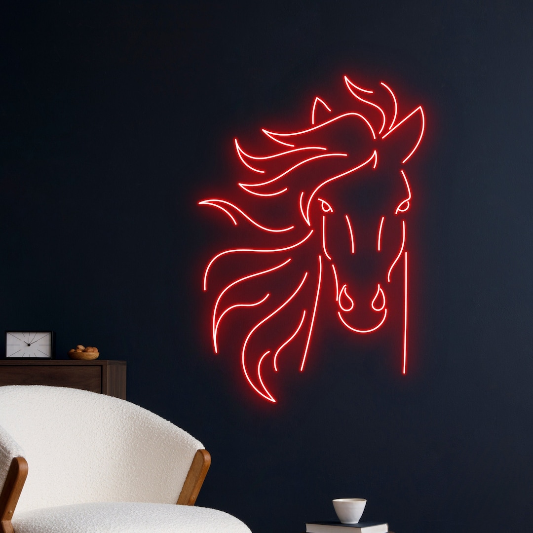Horse Neon Sign, Horse Led Sign, Horse Neon Light, Horse Led Light ...