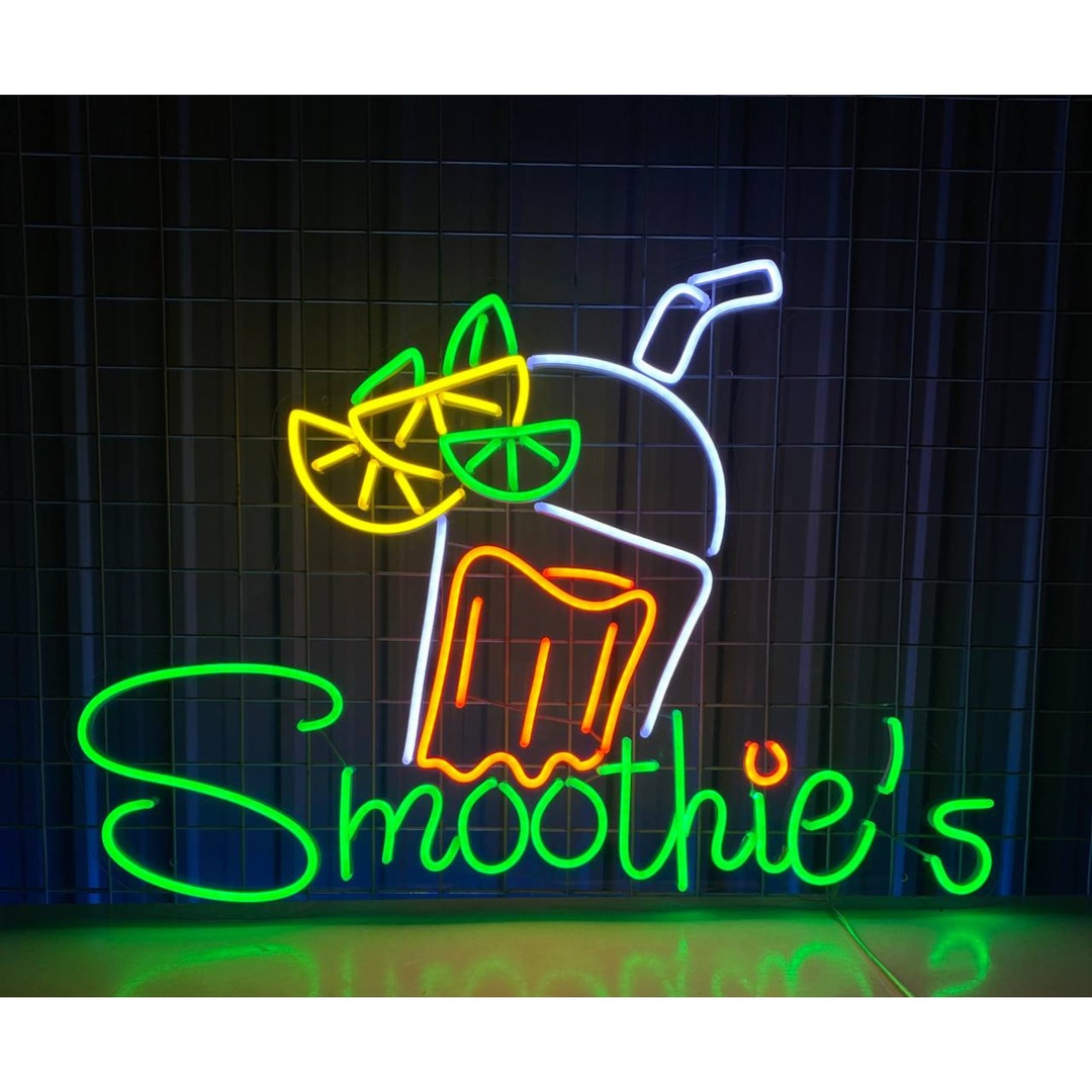Smoothie Neon Sign, Smoothie LED Light, Drink Led Sign, Smoothie Fruit ...
