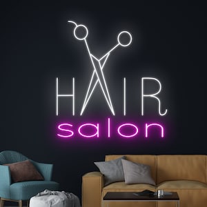 Hair Salon Led Sign, Barber Neon Sign, Hair Studio Led Light, Hair ...