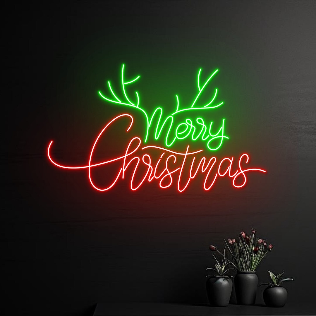 Custom Merry Christmas Neon Sign, Merry Christmas Led Sign, Happy New ...