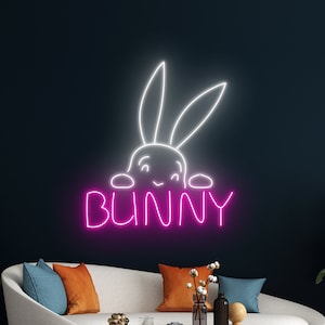 Rabbit Neon Sign, Bunny Neon Light, Easter Rabbit Led Light, Easter ...