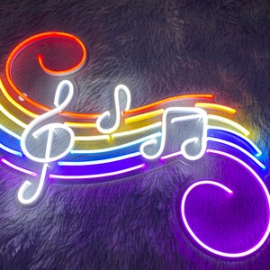 Music Led Sign, Music Neon Sign, Wall Decor, Music Led Light, Custom ...